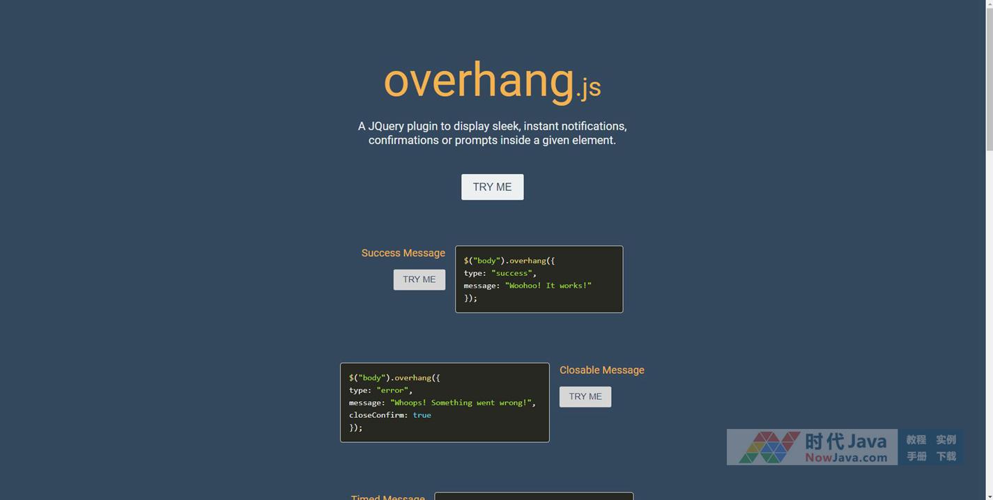 jQuery网站窗口顶部动画消息通知代码 -JS/jQuery代码下载 -时代Java，与您同行！
